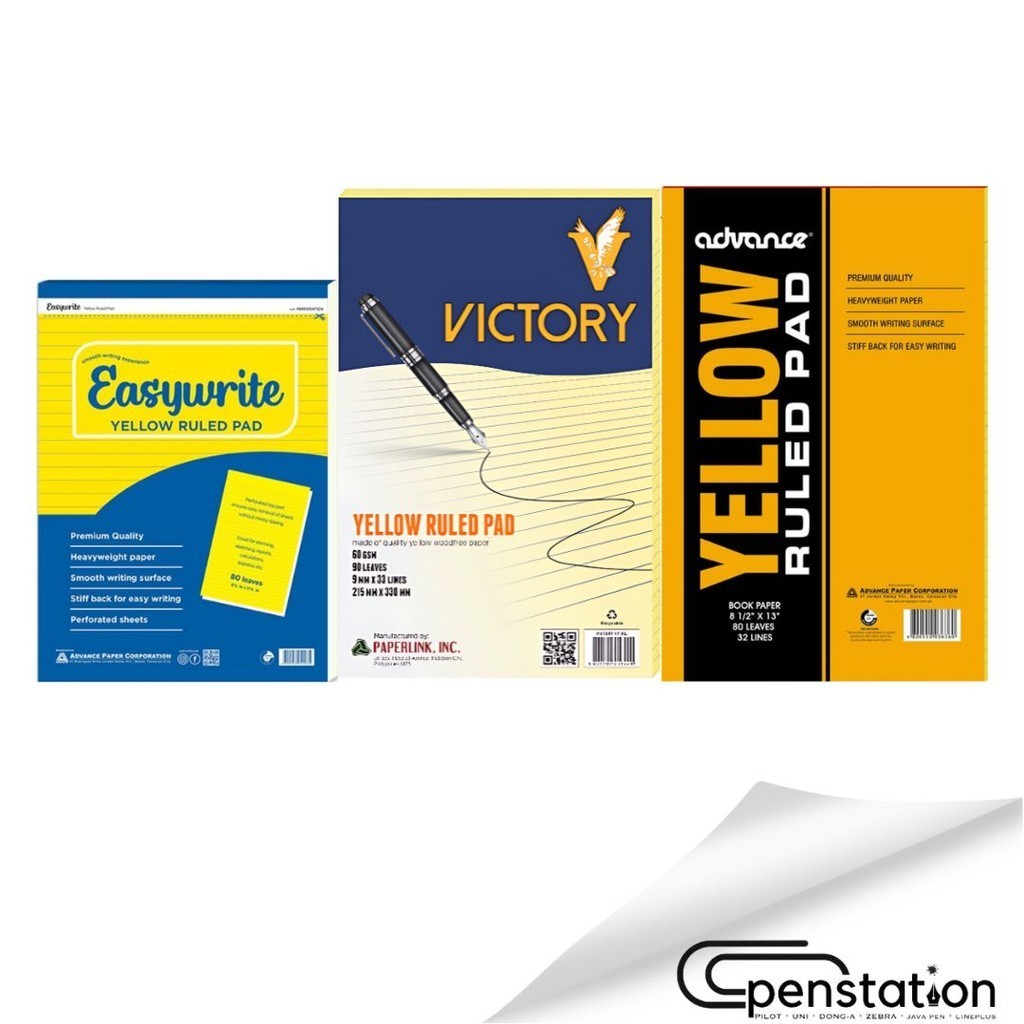 Yellow Ruled Pad Yellow Pd 80Leaves 90Leaves Long Short | Shopee ...