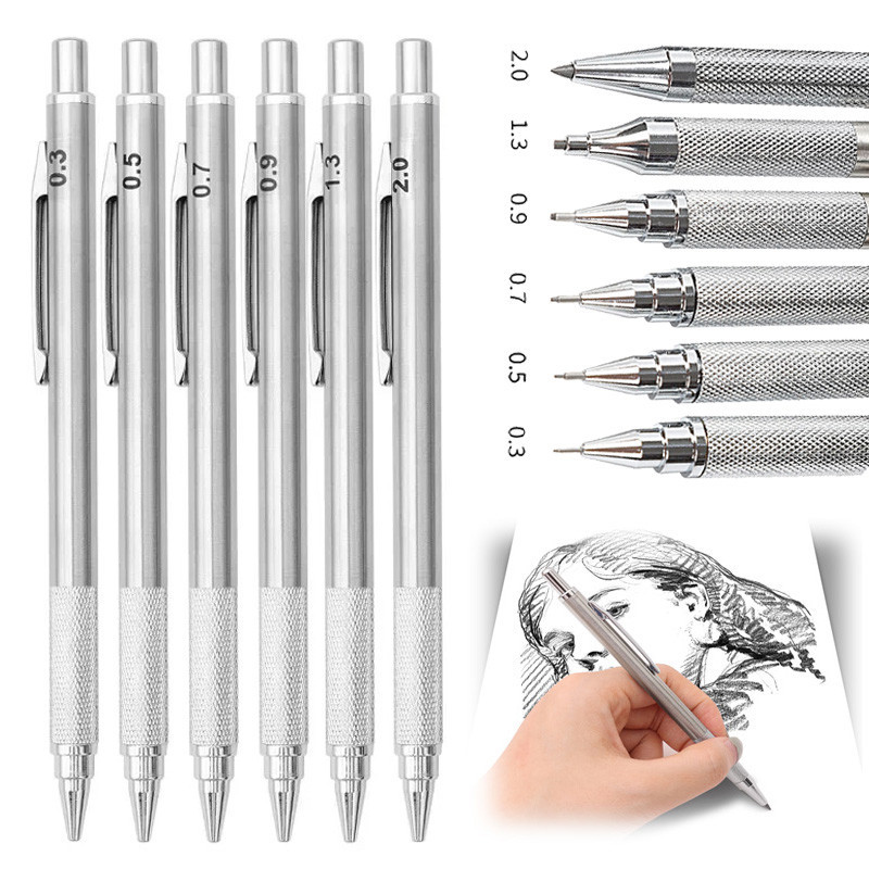 Metal Mechanical Pencil - Replaceable Refills Automatic Pencil - School ...