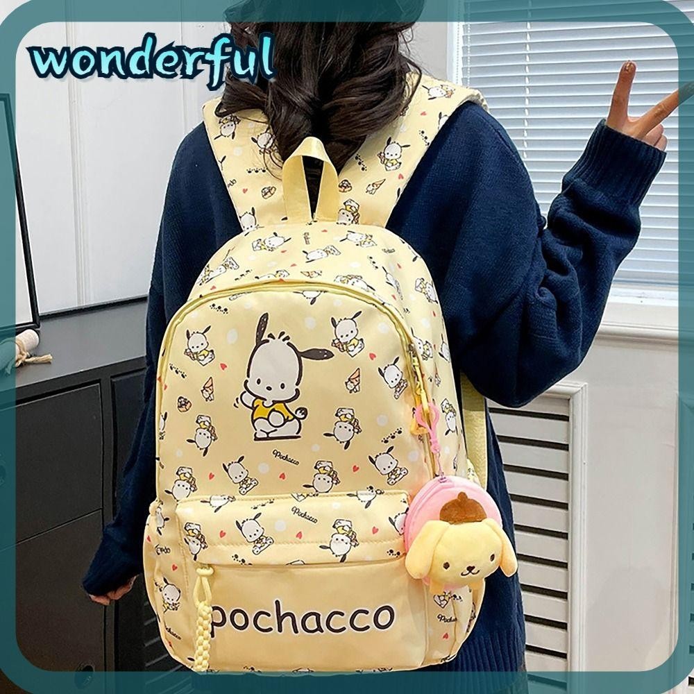WONDER Student Bag, Kuromi Melody Pochacco Kitty Large Capacity School ...