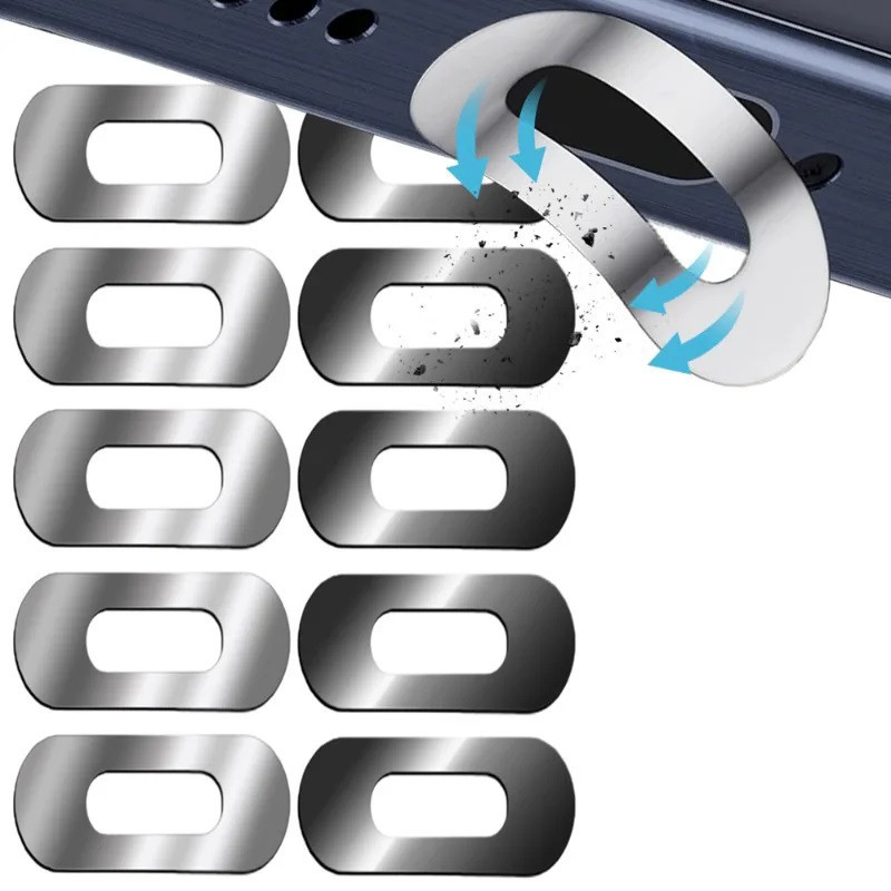 10Pcs Charging Port Metal Sticker For iPhone 15 - Mini Protective Film ...