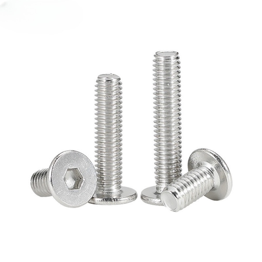 [XCF] M2/m3/m4 304 Stainless Steel CM Round Thin Head Hexagon Socket Screw Large Flat Head Flat ...