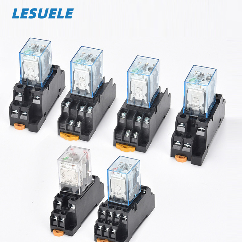 LESU Small intermediate relay base 8 pin 14 pin with MY2NJ LY2NJ MY4NJ electromagnetic relay ...