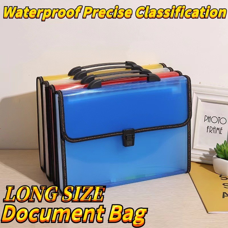 Long Expanding File Document Bag Briefcase File Bag Folder Organizer ...
