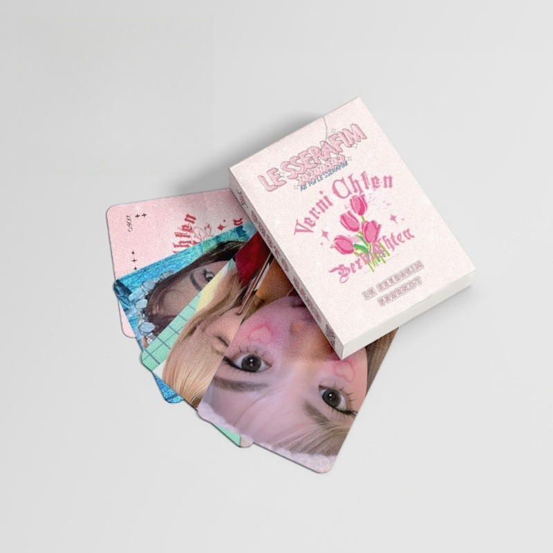 50-119pcs LE SSERAFIM Laser HOLOGRAPHIC LOMO Cards EASY Album Sakura ...