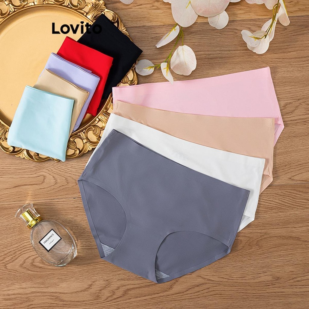 Lovito Casual Plain Basic Panties para sa Babae LNL51187 | Shopee Philippines