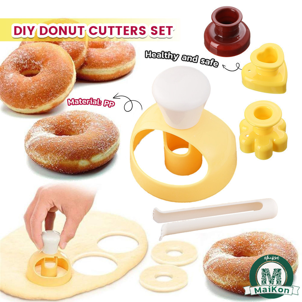 MaiKon DIY Donut Cutters Set Cookie Cutter Round for Baking Donut Mould ...