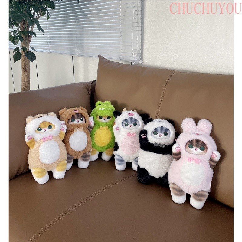 【COD】25cm Mofusand Sharkcat Plush Toy Featuring Pink Rabbit and Panda ...
