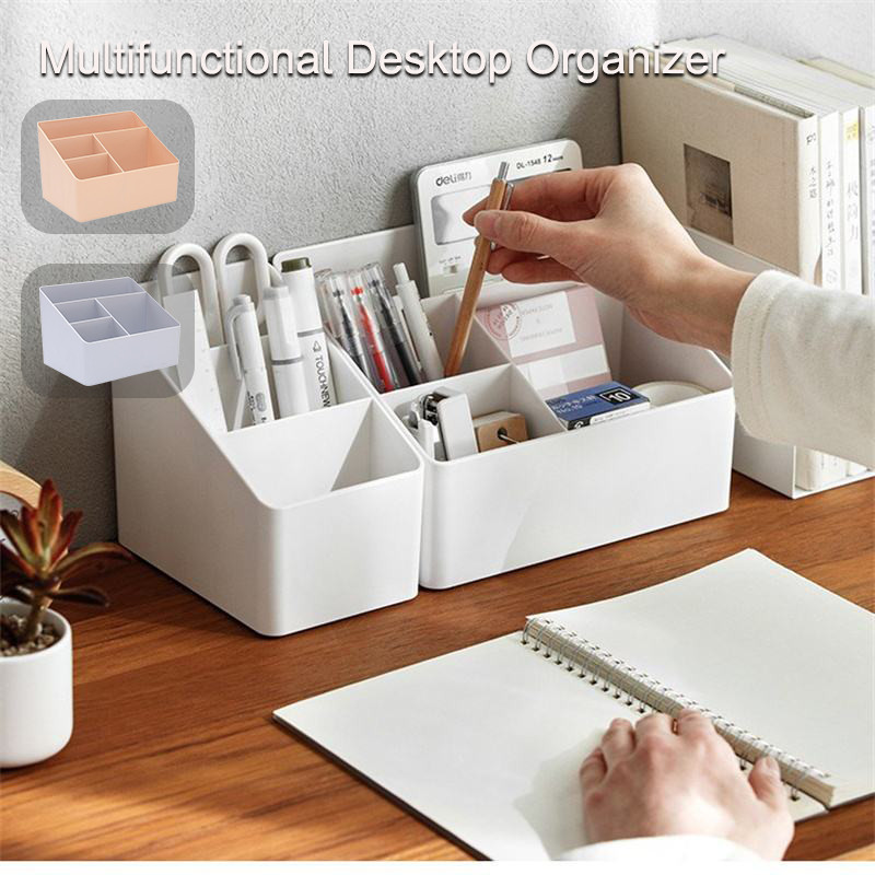 Multifunctional Sorting Storage Box Desktop Organizer Pencil Holders Minimalist White ...