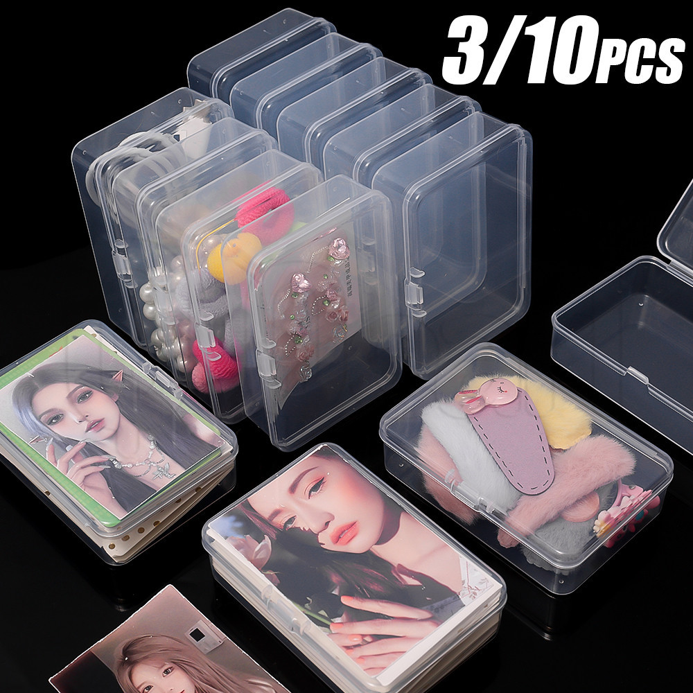 3/10Pcs Transparent Plastic Box - Idol Albumes Photo Storage Case ...
