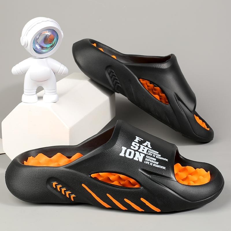 New Summer Men Massage Slippers Indoor Outdoor Sandals Beach Casual ...