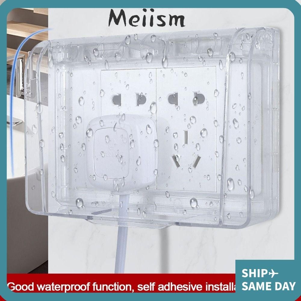 MEIISM Socket Waterproof Box, Plastic Self-Adhesive Switch Protective ...