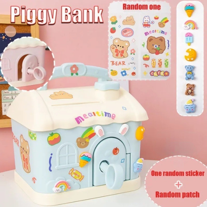 DIY House Piggy Bank Kids Coin Bank Desktop Decoration Toys for ...