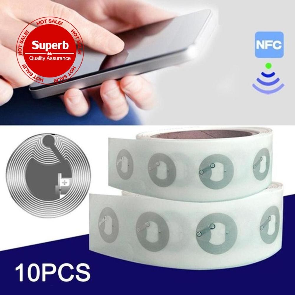 10 Nfc Stickers With 213 Highfrequency Electronic Label Induction Chip ...