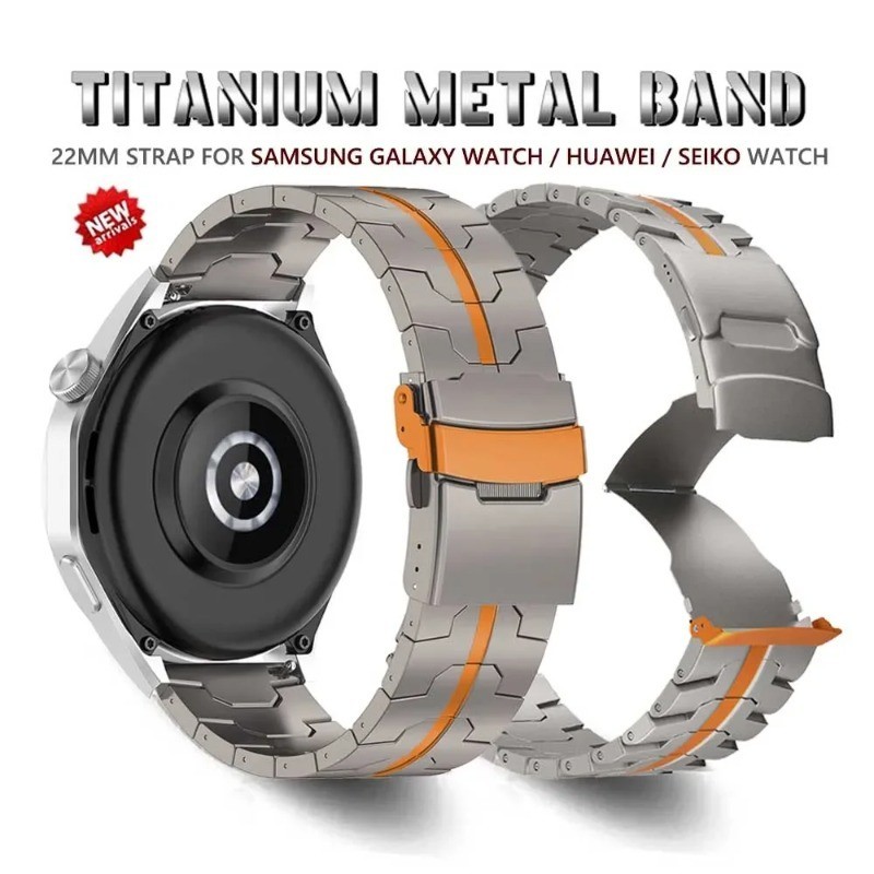 22mm Titanium Strap For Huawei Watch 4 Pro GT3 Pro GT4 46mm Business ...