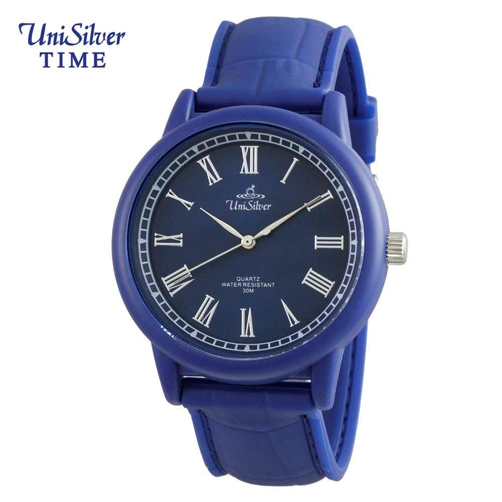 UniSilver TIME Men's Blue Analog Rubber Watch KW3281-6007 | Shopee ...