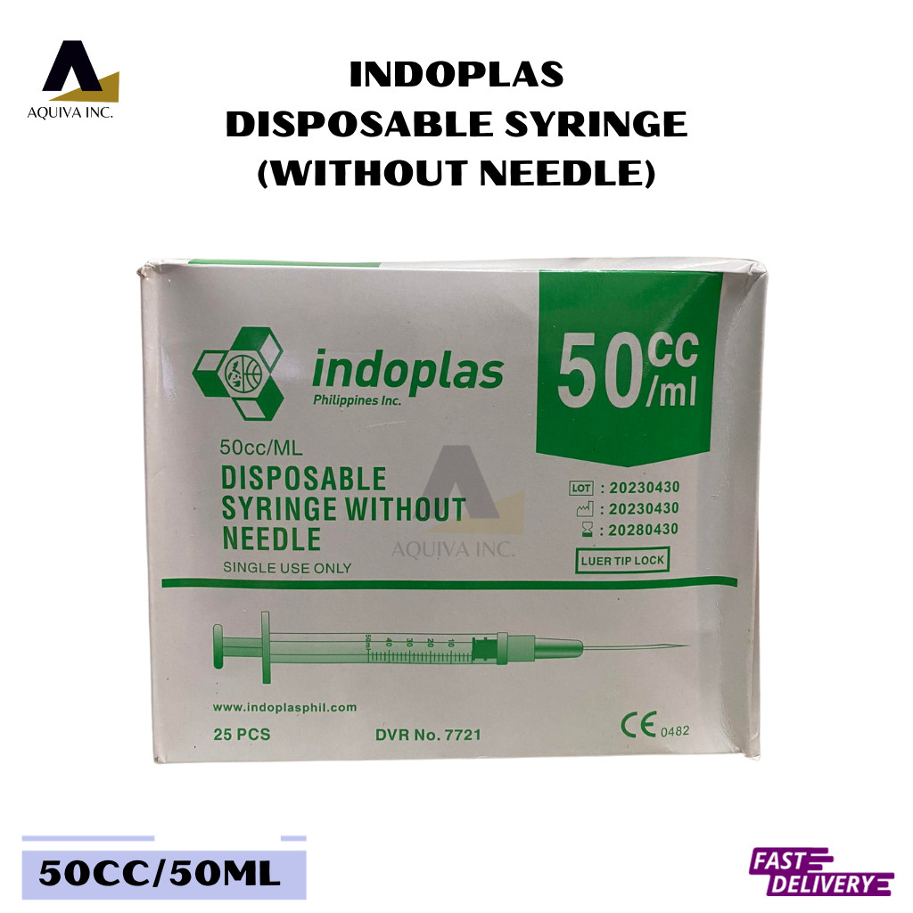 Disposable Syringe 50cc / ml without Needle - Indoplas Sold per piece ...