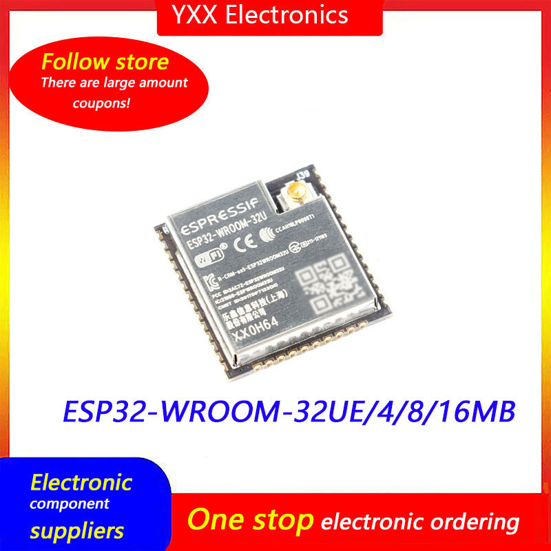 Original Genuine Esp32 Wroom 32ue Dual Core Wifiandbluetooth Mcu Module Iot Wireless Module