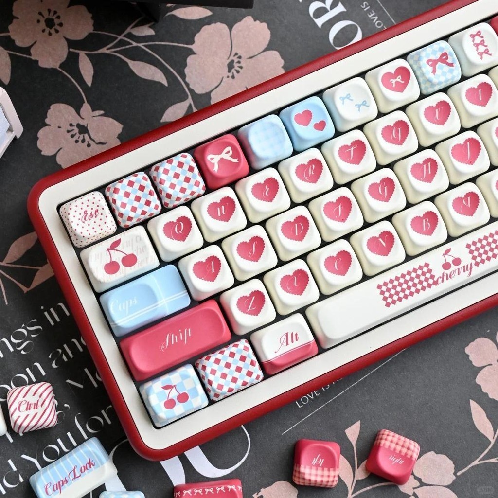 Mint Cherry Keycap MOA/Cherry Profile PBT Five-sided Dye Sublimation ...