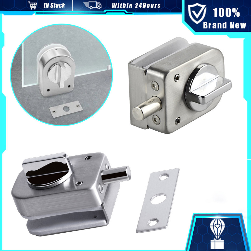 Easy-Install Glass Door Ground Lock Stainless Steel Knob Latch Anti ...
