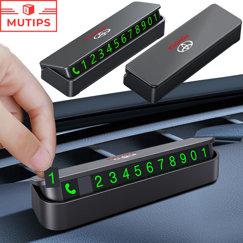 Toyota GR TRD Car Luminous Phone Number Card Plate Temporary Magnetic ...