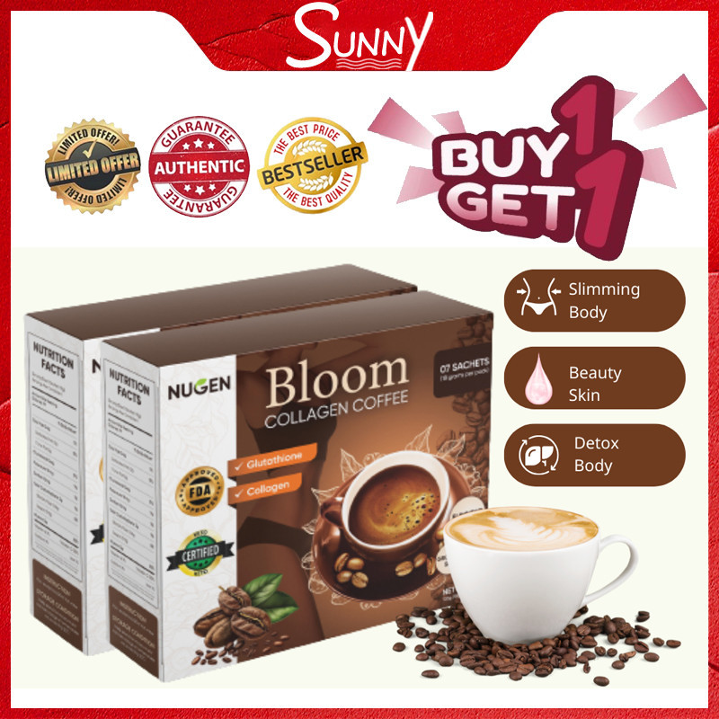 Bloom Collagen Coffee Nugen Original Pure Collagen Drink Glutathione ...
