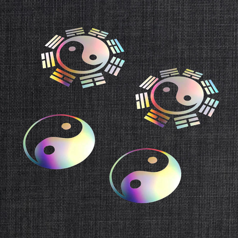 Sanchenghlwj Gossip Laser Car Sticker Tai Chi Figure Yin Yang Fish ...