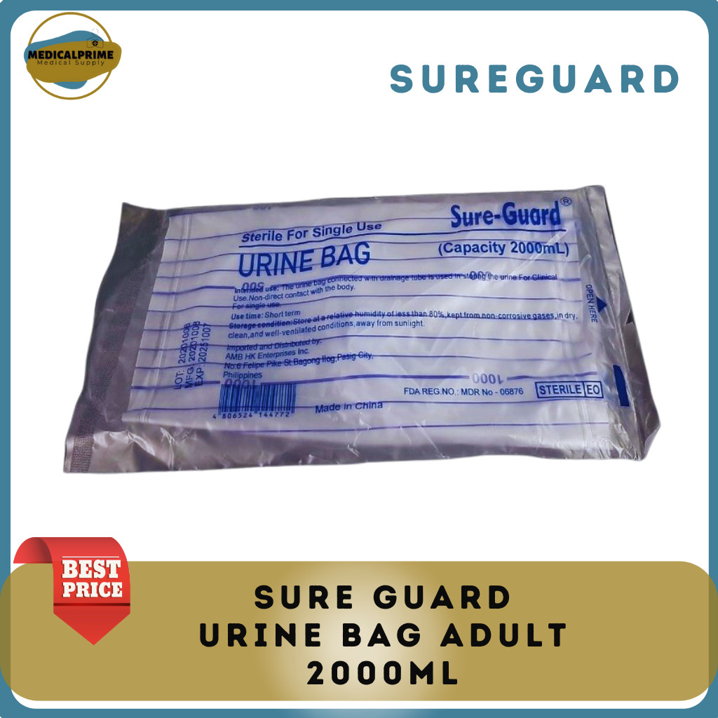 Sure-Guard Urine Bag 2000ml/2L SOLD PER PIECE | Shopee Philippines