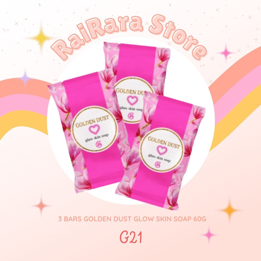 G21 MINI SIZE GOLDEN DUST Glass Skin Soap - 3 BARS 60g | Shopee Philippines