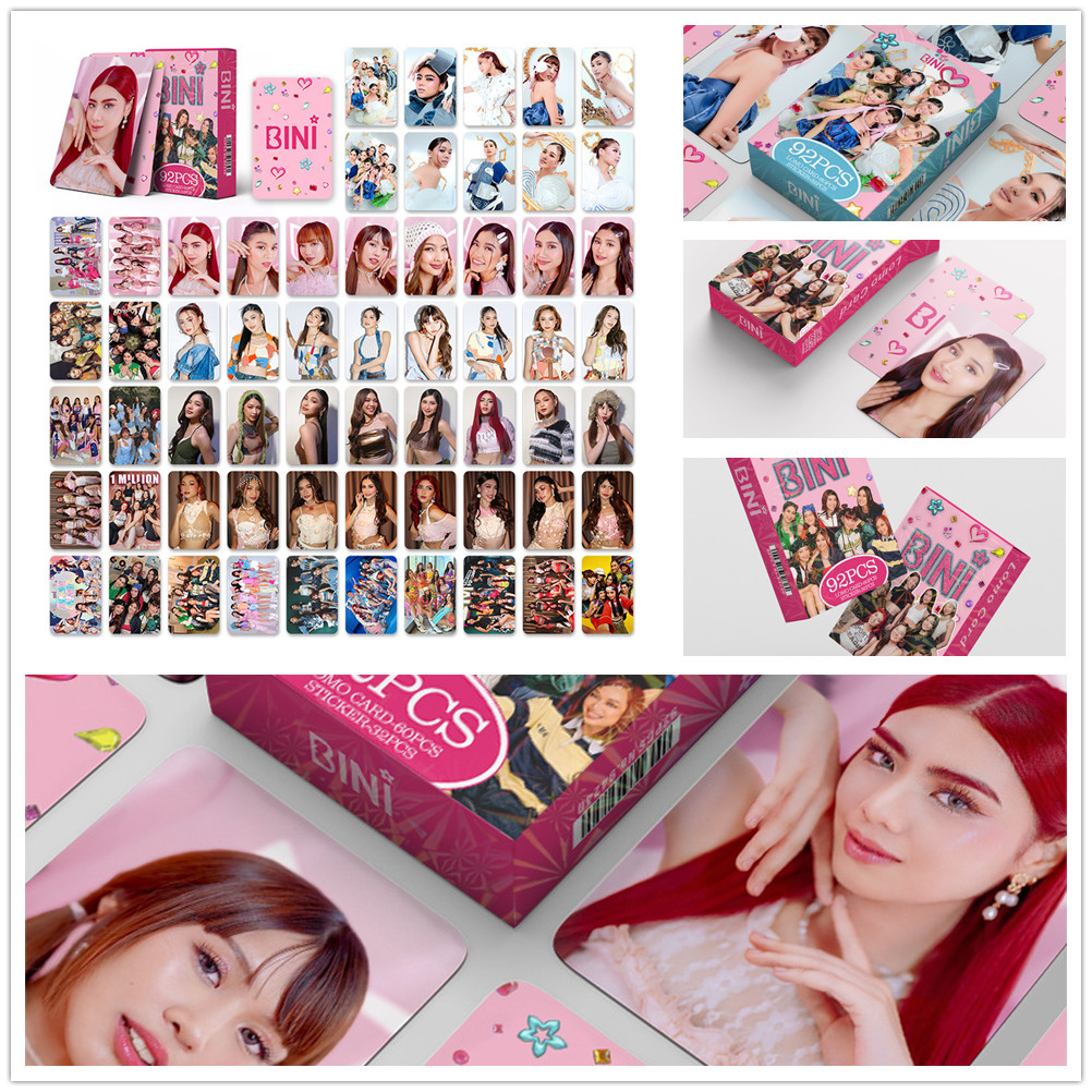 BINI LOMO CARD 92Pcs (60 Pcs Card + 32 Sticker) Talaarawan Cards Laser ...