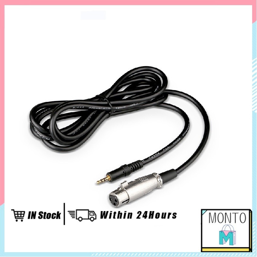 HiFi Audio 3Pin XLR to 3.5mm Female Jack Microphone Cable 2.5Meter ...