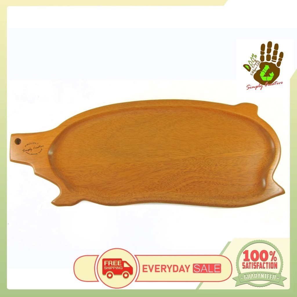 Simply Creative Wooden Lechon Tray, Belly Size 22". Pig Platter ...