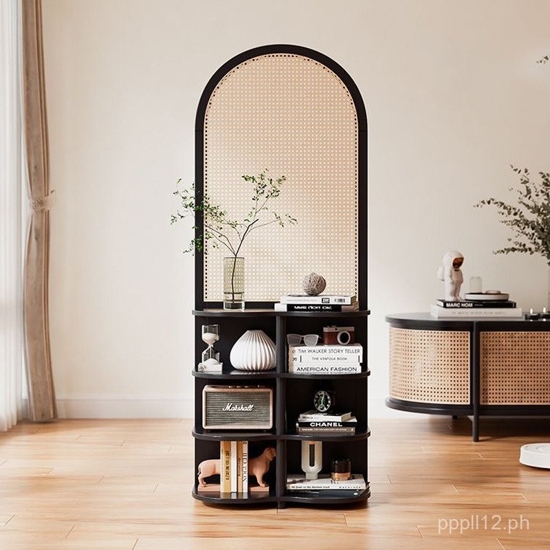 Nordic Solid Wood Rattan Woven Partition Screen for Hotels and Offices ...