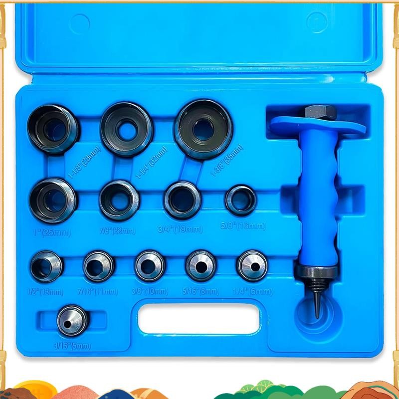 Hole Punch Set 14pcs Hollow Punch Kit Gasket Punch Set Gasket Cutter ...