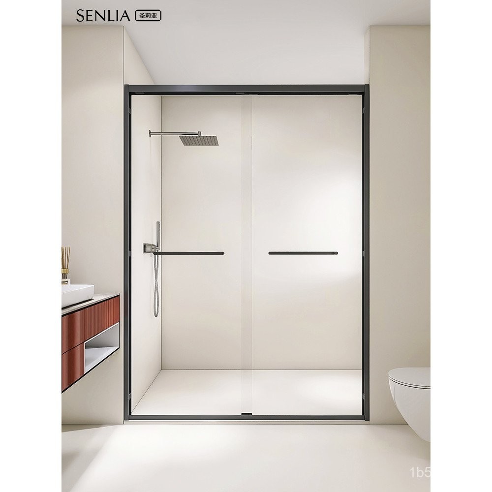 Shenglia Simple Shower Room Screen Sliding Door Home Bathroom Glass ...
