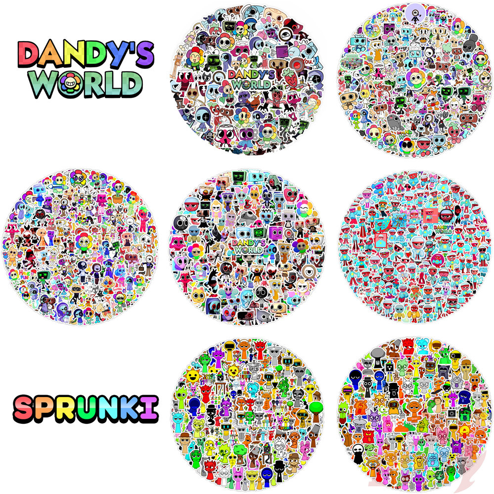 100PCS/110PCS Dandy's World / Sprunki Incredibox Stickers Fashion DIY ...