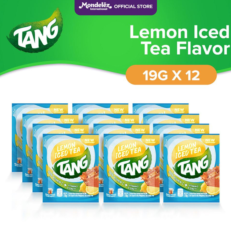 Tang Instant Drink Mix - Iced Tea Lemon Flavor 19g (Set of 12) | Shopee ...