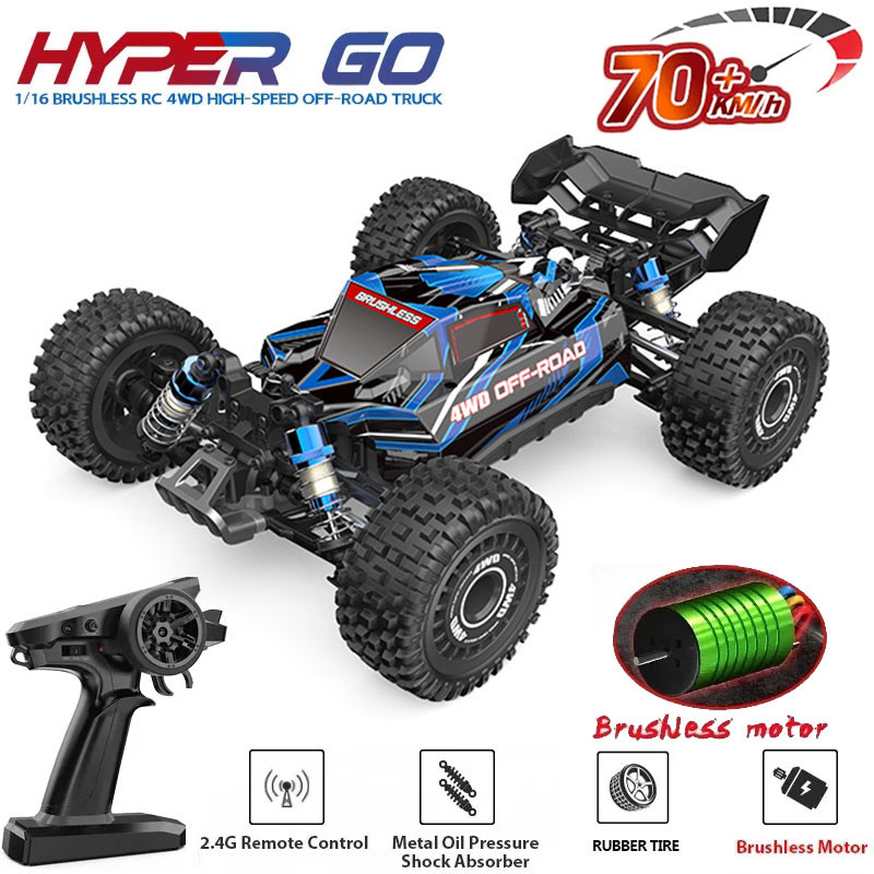 Hyper Go MJX 16208 16207 16209 16210 1/16 4WD RC Car 70KM/H Brushless ...
