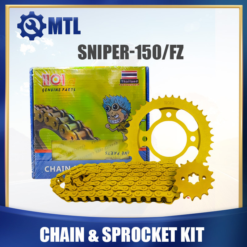 MTL SNIPER-135/150 CHAIN SET MOTORCYCLE CHAIN, REAR SPROCKET, ENGINE ...