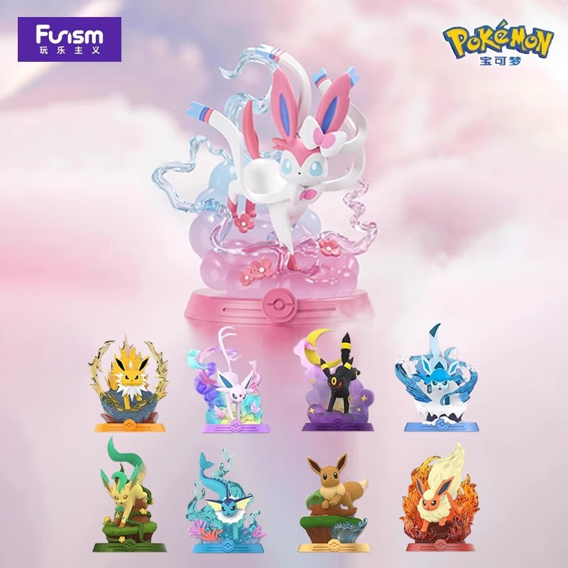 Original Funism Pokemon Pocket Monsters Eevee Adventure Blind Box the Second Version Eevee ...