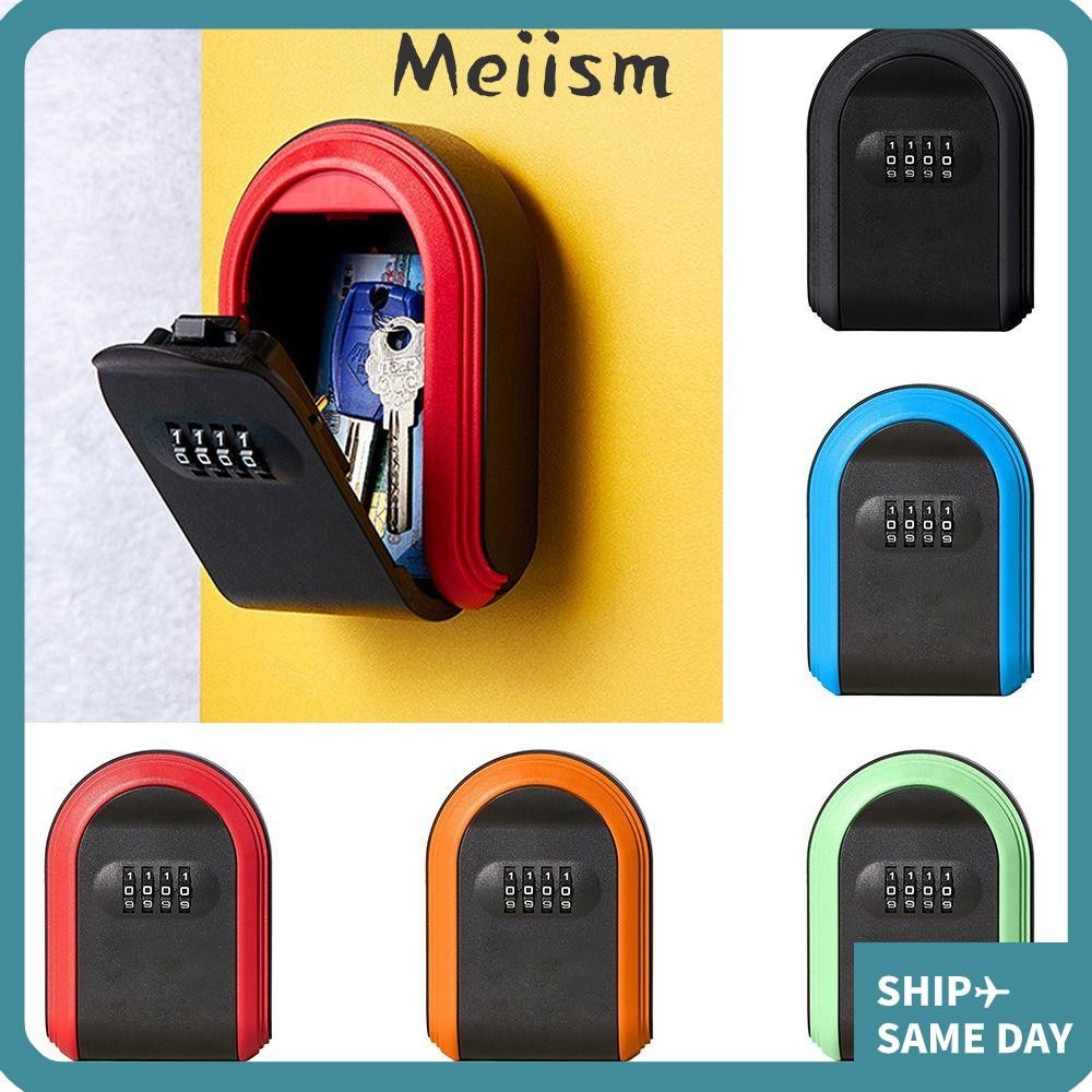 MEIISM Key Safe Box Engineering Plastic Door Lock Indoor Outdoor Key ...