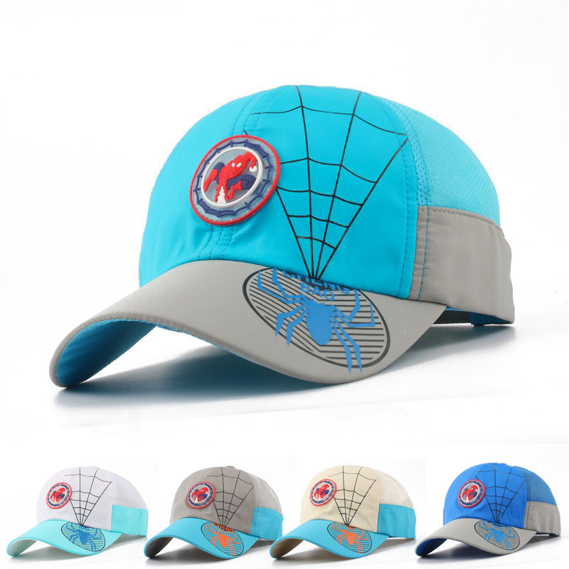 Marvel Spiderman Cartoon Kids Baseball Cap Boy Girl Summer Mesh ...