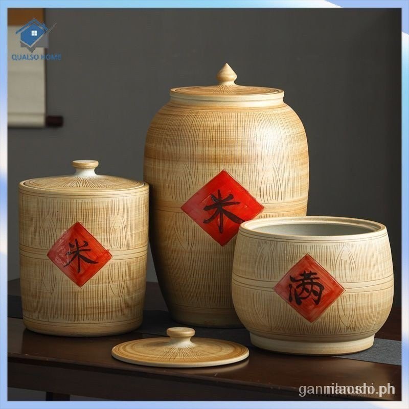 Ceramic Rice Jar/Ceramic rice jar household sealed moisture-proof and ...