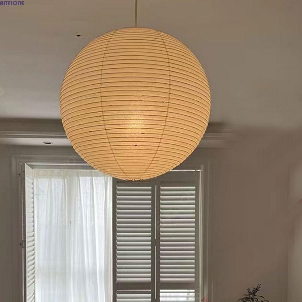 ANTIONE Paper Lampshade, Round Hanging Ceiling Light Cover, Light ...