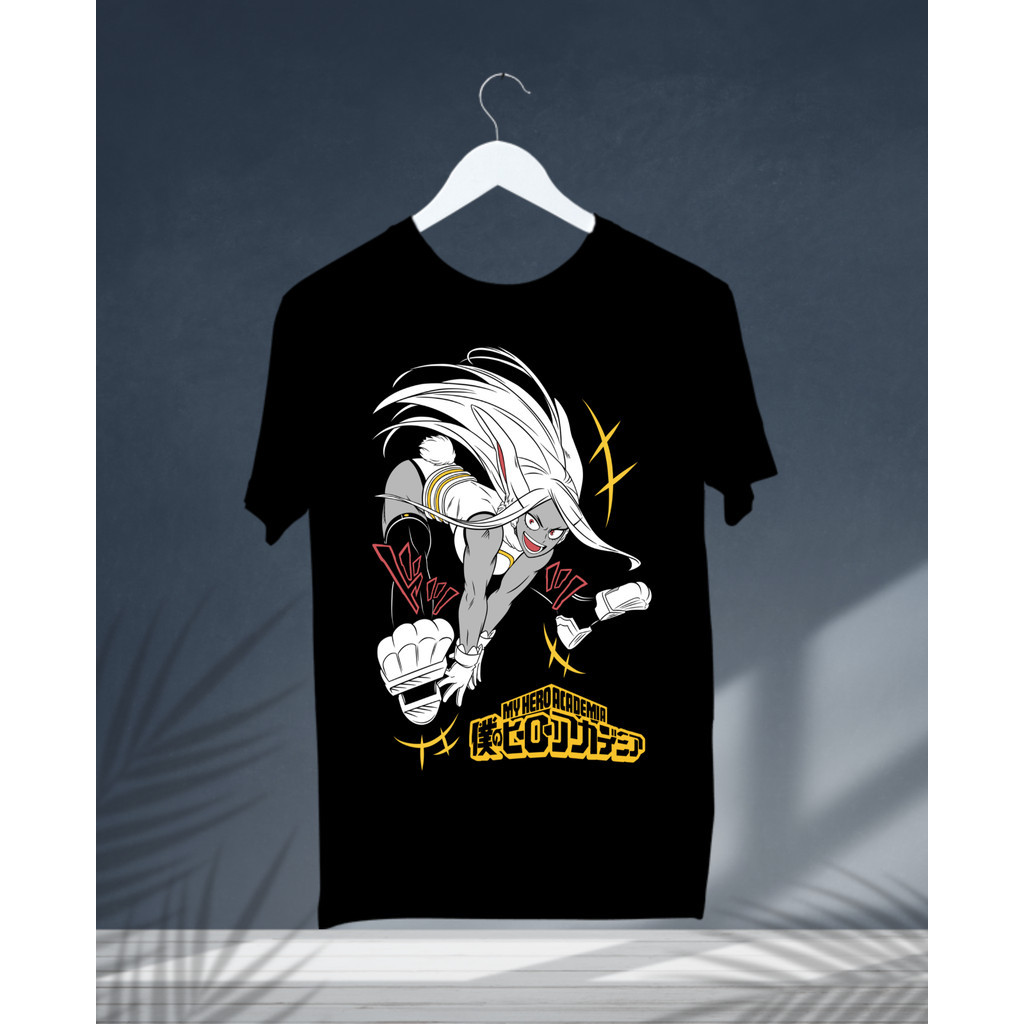 Rabbit Hero Mirko Black T-Shirt ,Anime Rumi Usagiyama Miruko My Hero ...