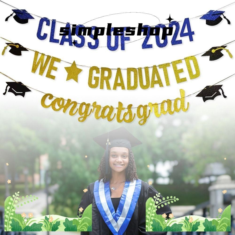 SIMPLE Graduation Banner, Wall Hanging Congratulation Grad Hanging ...