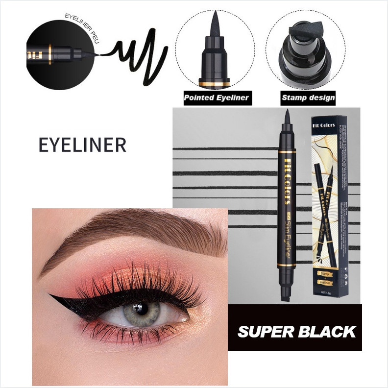 2 in 1 Eyeliner Double Head Sealed Liquid Eyeliner Waterproof Cat Eye ...