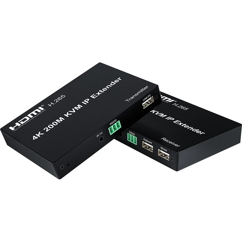 4K 200M HDMI KVM Extender Over IP HDMI Ethernet Extender Via Cat6 Cable ...