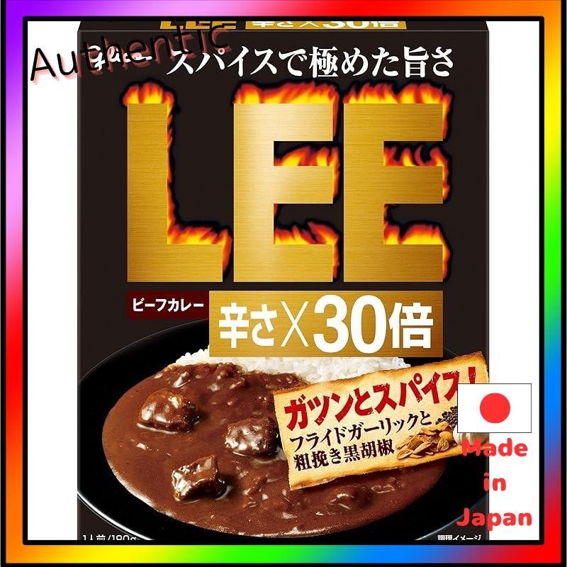 Glico Beef Curry LEE Hotness x 30x 180g x 10 (microwave-safe/easy to heat in microwave/room ...