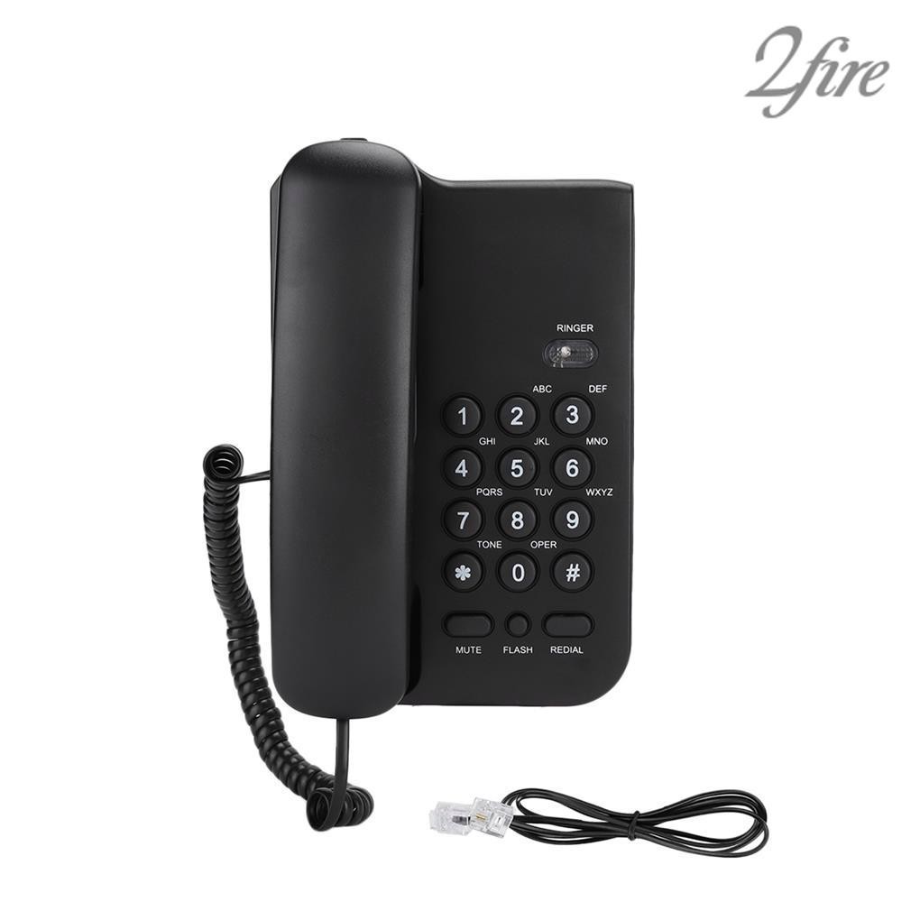Corded Telephone Wired Power Wall Mount Intercom ID Display Cordless ...