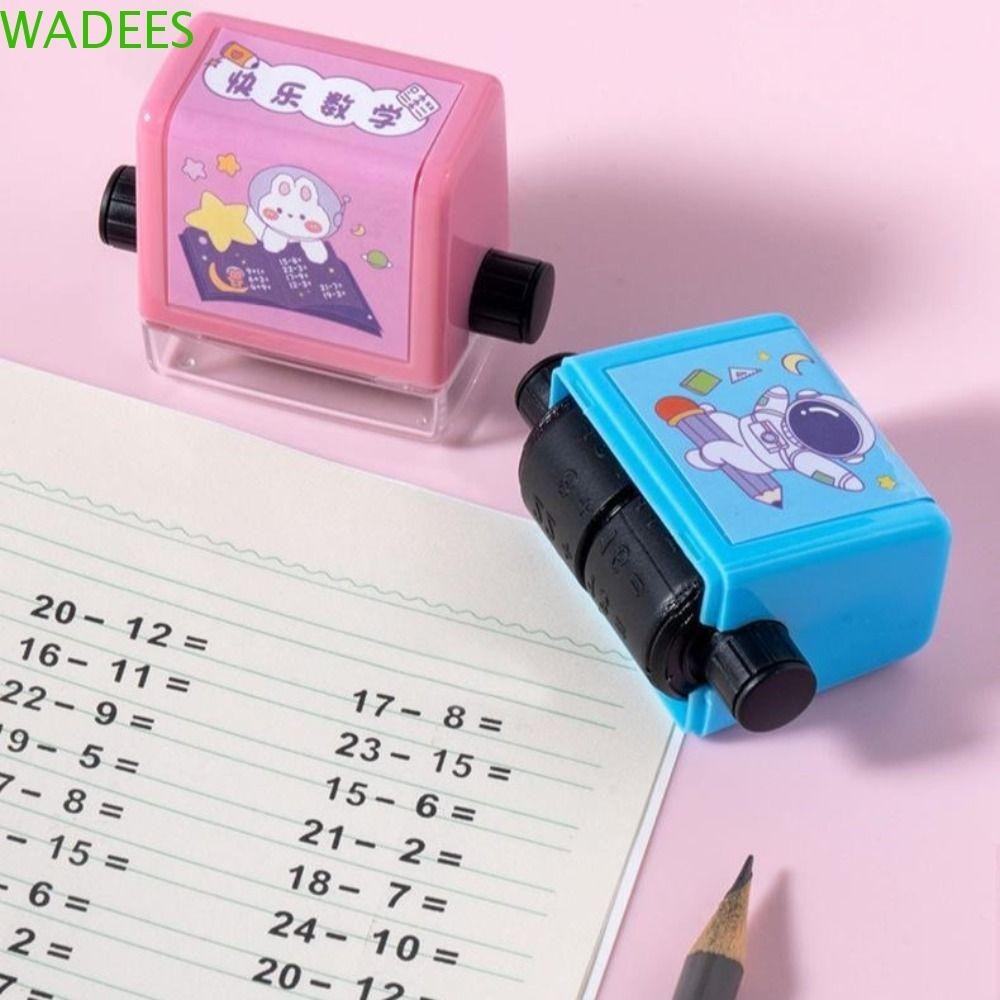 WADEES Children Math Stamp, Cartoon Number Roller Arithmetic Seal, Cute ...